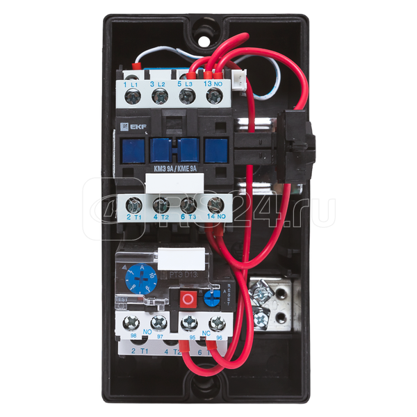 Пускатель в корпусе КМЭ 9А 400В с РТЭ Ir-1-1.6А и индикатором IP65 EKF ctrp-r-9-400v-1.6A-led ...