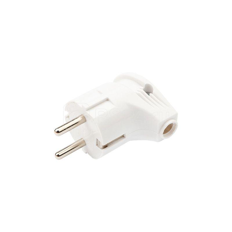 Вилка Евро угловая 16А с заземл. бел. Rexant 16-0728 купить, цена 47.5 руб. | портал ...