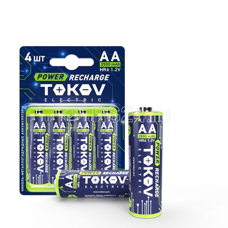 Аккумулятор AA/HR6 2500мА.ч (блист.4шт) TOKOV ELECTRIC TKE-NMA-HR6/B4 ...